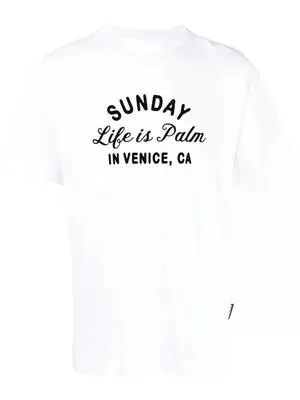 Palm Angels Sunday Logo-print T-shirt - White