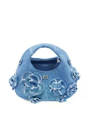 GANNI Floral Appliqué Tote Bag