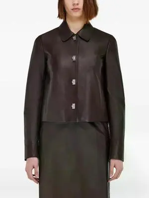 FERRAGAMO Boxy Nubuck Jacket With Gancini Buttons
