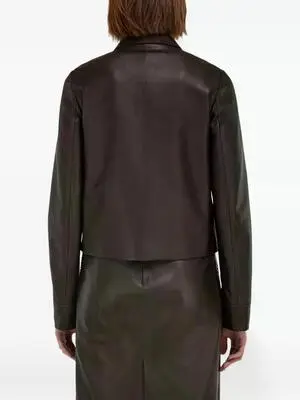FERRAGAMO Boxy Nubuck Jacket With Gancini Buttons