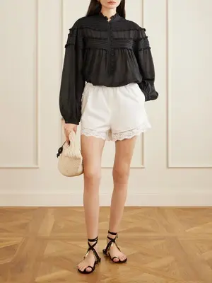 Isabel Marant Étoile Doane Ruffled Chiffon Blouse