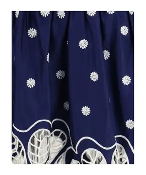 Farm Rio Embroidered Halterneck Dress