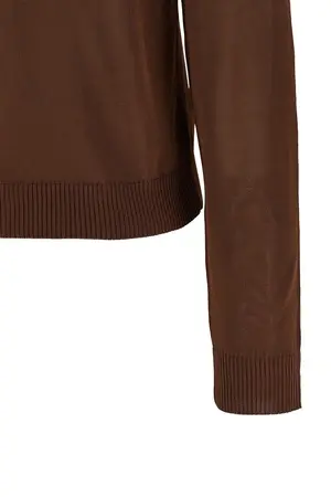 GANNI Argyle Buttoned Cardigan - Brown