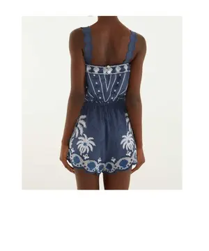 Farm Rio Embroidered Jumpsuit