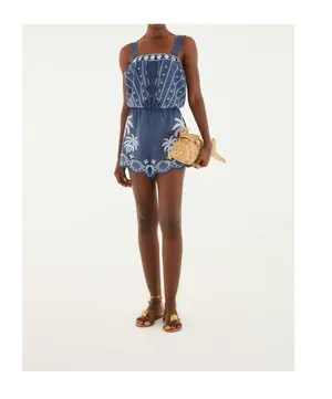 Farm Rio Embroidered Jumpsuit