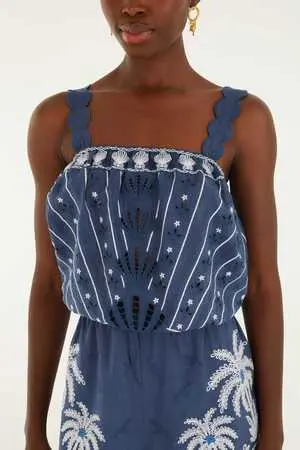 Farm Rio Embroidered Jumpsuit