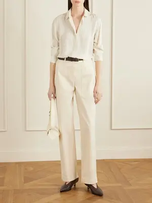 Theory Hi Lo Flou Striped Shirt