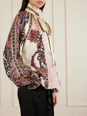 Etro Bow-tie Ruffle Print Shirt