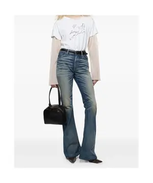 Acne Studios Layered Graphic Print Long Sleeve T-shirt - Off White