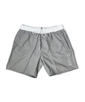 Hugo Boss Lace-up Shorts - Gray