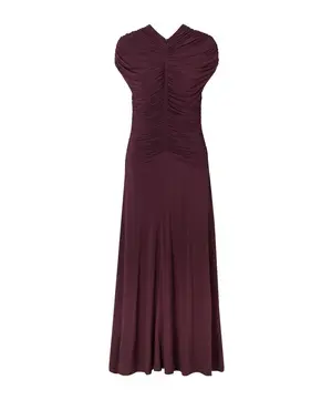 Tove Pleated Dress - Wine Red