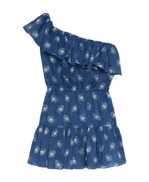 Gucci Daisy Print One-shoulder Dress