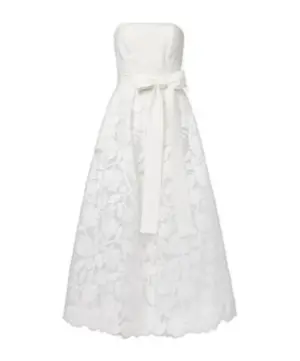 Elie Saab Embroidered Tulle Gown - White