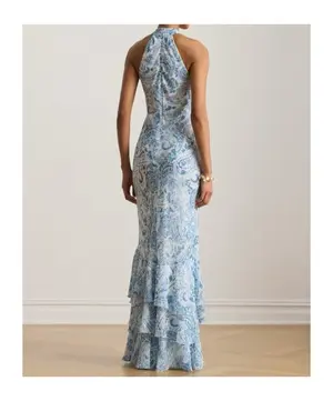 Ralph Lauren Pattern-printed Ruffled Dress
