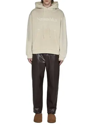 Nanushka Logo Embroidered Drawstring Hoodie