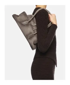 Attico La Passeggiata Small Top Handle Tote Bag - Grey