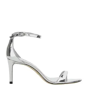 STUART WEITZMAN Round-headed High-heeled Sandals - Metallic