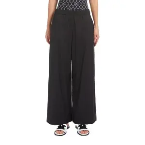 Max Mara Elastic Waist Casual Pants - Black