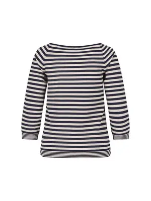 Max Mara Striped Knit Top With Detachable Scarf