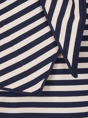 Max Mara Striped Knit Top With Detachable Scarf