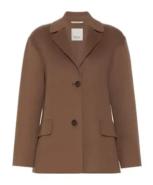 Max Mara Single-breasted Wool Blazer - Mud