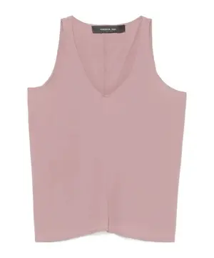Federica Tosi Sleeveless V-neck Top - Nude