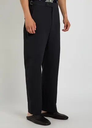 BODE Straight-leg Seersucker Trousers