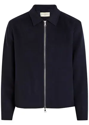 Officine Générale Mazir Wool Bomber Jacket - Navy
