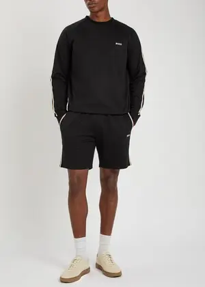 BOSS Iconic Logo-embroidered Cotton Sweatshirt