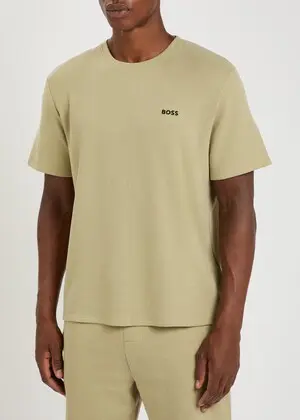 BOSS Logo-embroidered Waffle T-shirt