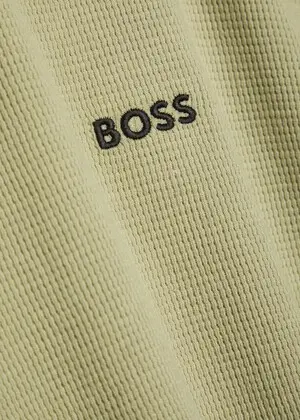 BOSS Logo-embroidered Waffle T-shirt