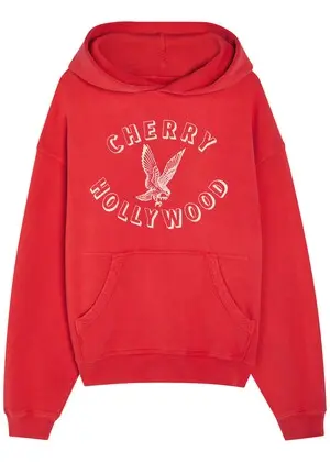 CHERRY LOS ANGELES Hollywood Hooded Cotton Sweatshirt - Red