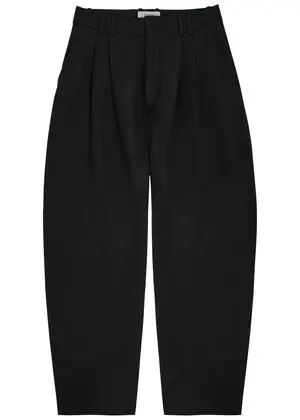 Studio Nicholson Line Pleated Linen And Wool-blend Trousers