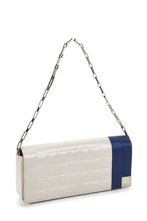 Chanel Satin Chocolate Bar Shoulder Bag