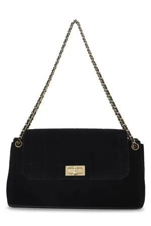 Chanel Velvet Reissue Accordion Flap Bag - Black