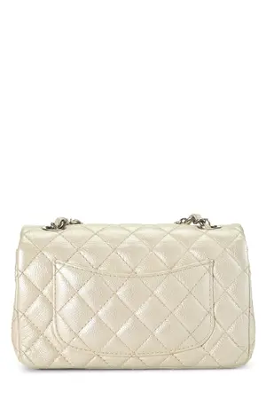 Chanel Quilted Caviar Rectangular Flap Bag - Cream