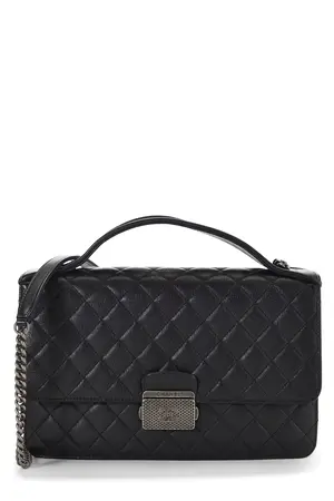 Chanel Goatskin 'cc' University Flap Bag - Black
