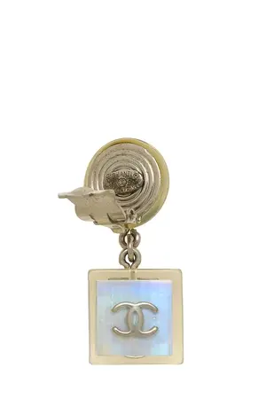 Chanel Acrylic No. 5 Cube Earrings