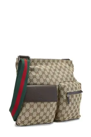 Gucci Original Gg Web Double Pocket Messenger