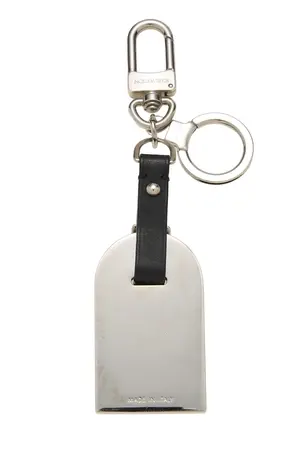 LOUIS VUITTON Silver Luggage Tag Key Holder