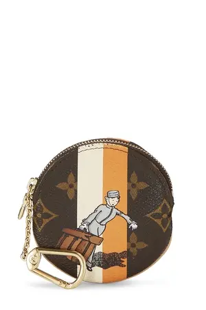 LOUIS VUITTON Monogram Canvas Groom Porte Monnaie Round - Orange