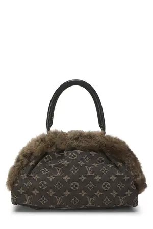 LOUIS VUITTON Monogram Denim Demi Lune Bag
