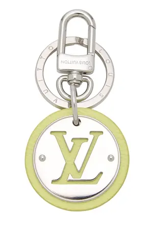 LOUIS VUITTON Cutout Circle Logo Key Holder - Yellow