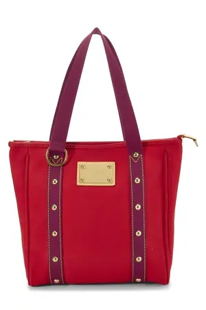 LOUIS VUITTON Antigua Cabas Canvas Tote - Red