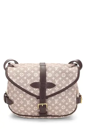 LOUIS VUITTON Burgundy Monogram Mini Lin Saumur Pm - Brown