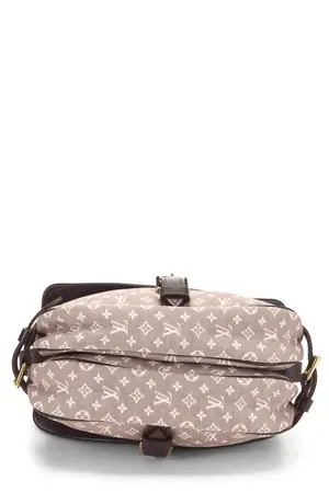 LOUIS VUITTON Burgundy Monogram Mini Lin Saumur Pm