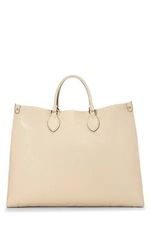 LOUIS VUITTON Monogram Empreinte Giant On The Go Tote Bag - Cream