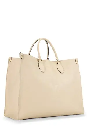 LOUIS VUITTON Monogram Empreinte Giant On The Go Tote Bag - Cream