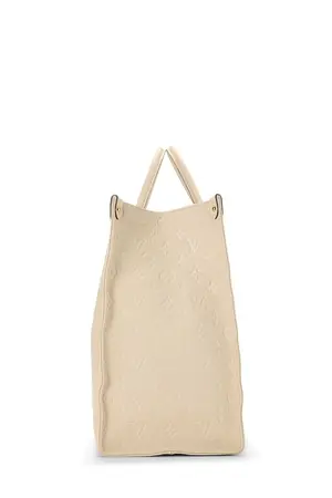 LOUIS VUITTON Monogram Empreinte Giant On The Go Tote Bag - Cream