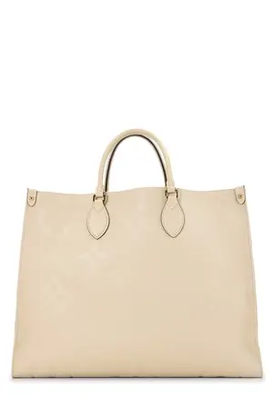 LOUIS VUITTON Monogram Empreinte Giant On The Go Tote Bag - Cream